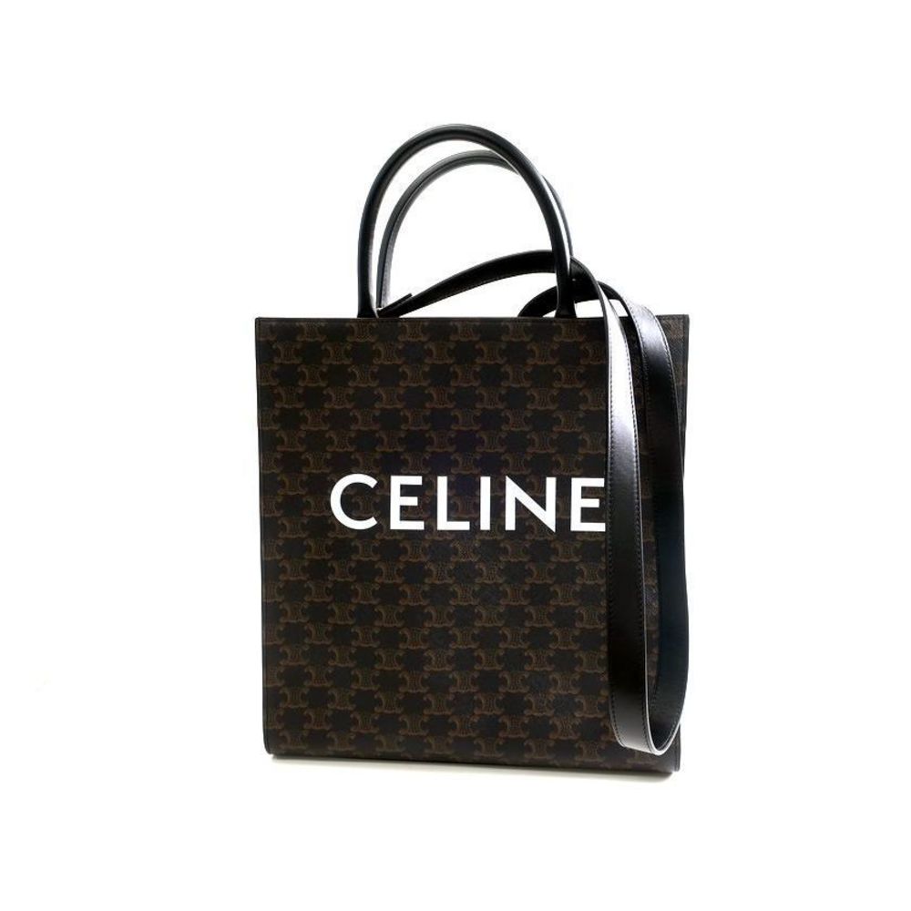 Celine Logo Print Medium Triomphe Canvas Leather - Gem
